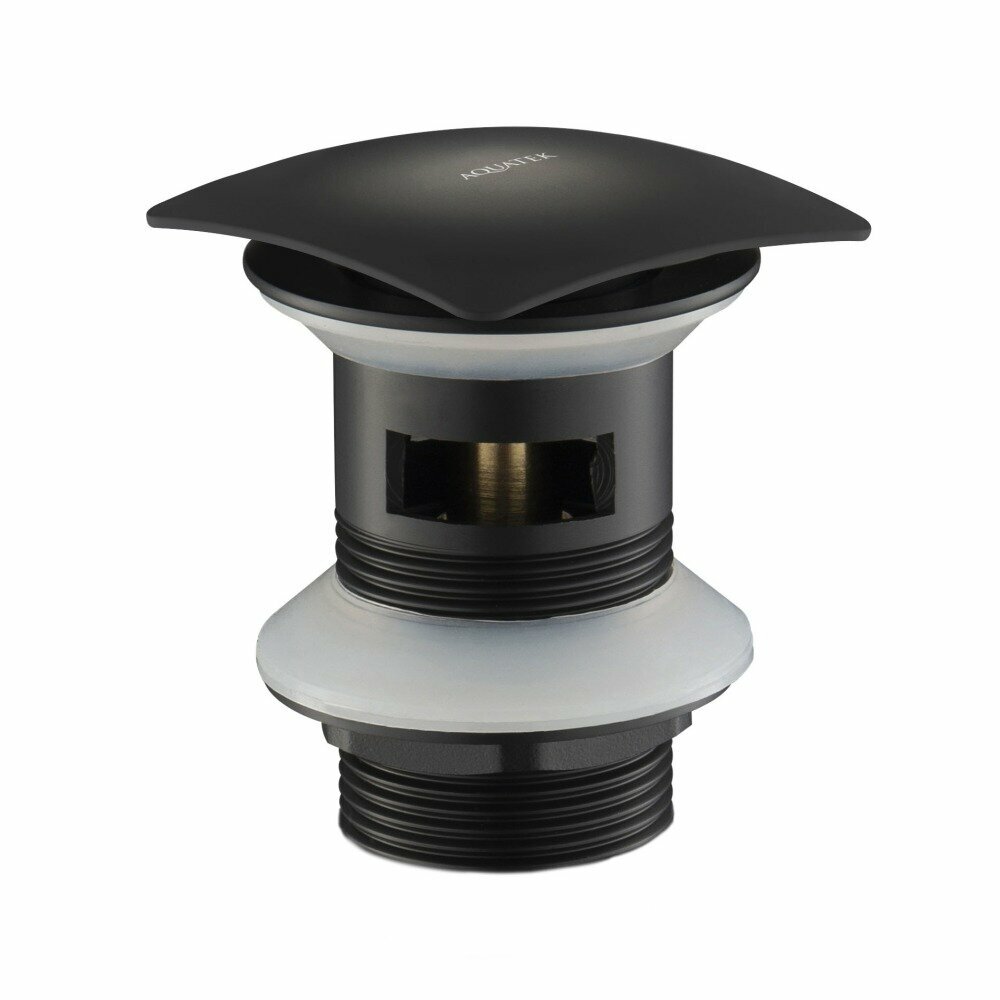 Донный клапан Aquatek AQ6004MB, латунь, черный, для раковины