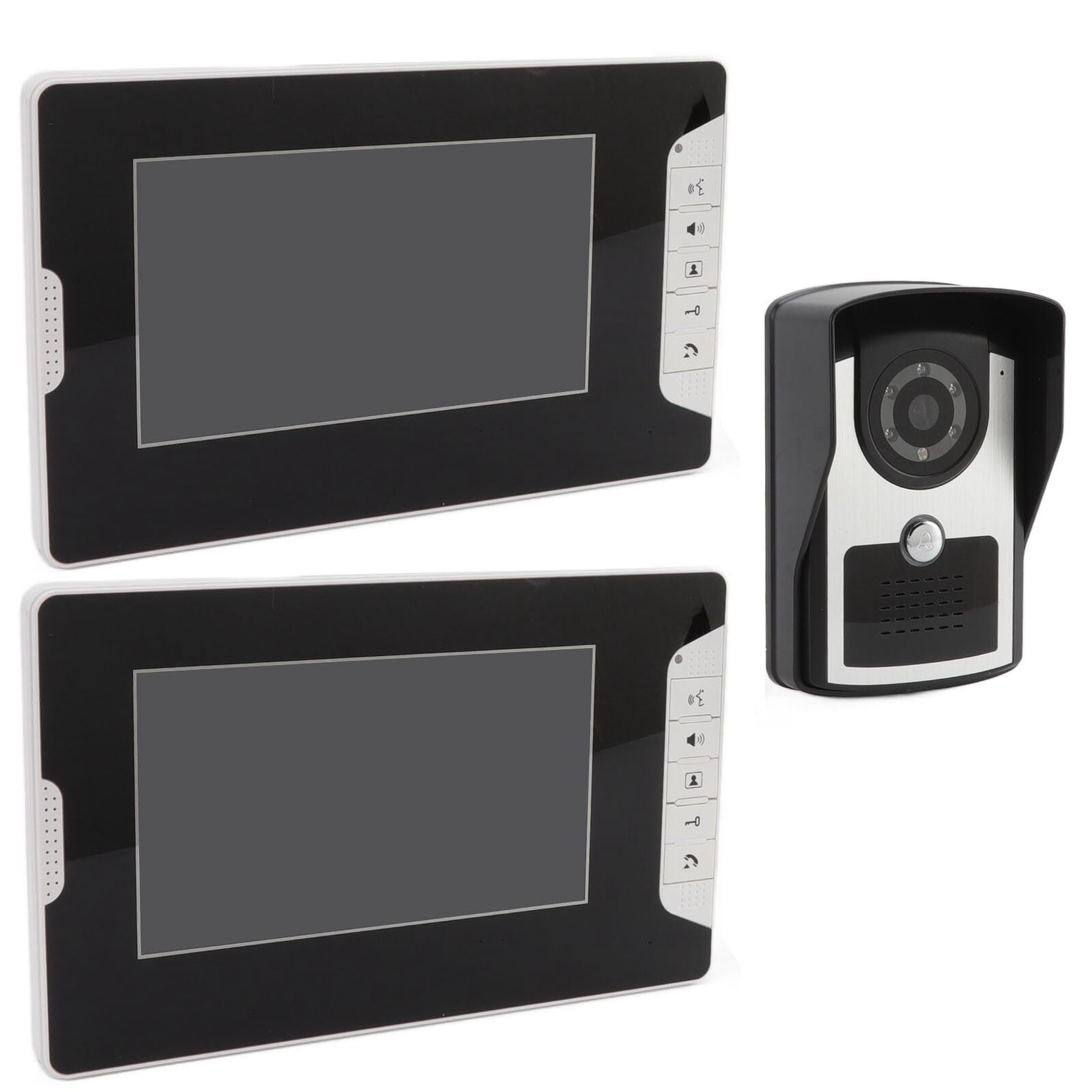 Видеодомофон, дверной звонок, умный двойной монитор, электронный дверной звонок, 16 звонков, инфракрасная камера ночного видения для дома, 100 В 240 В, вилка европейского стандарта