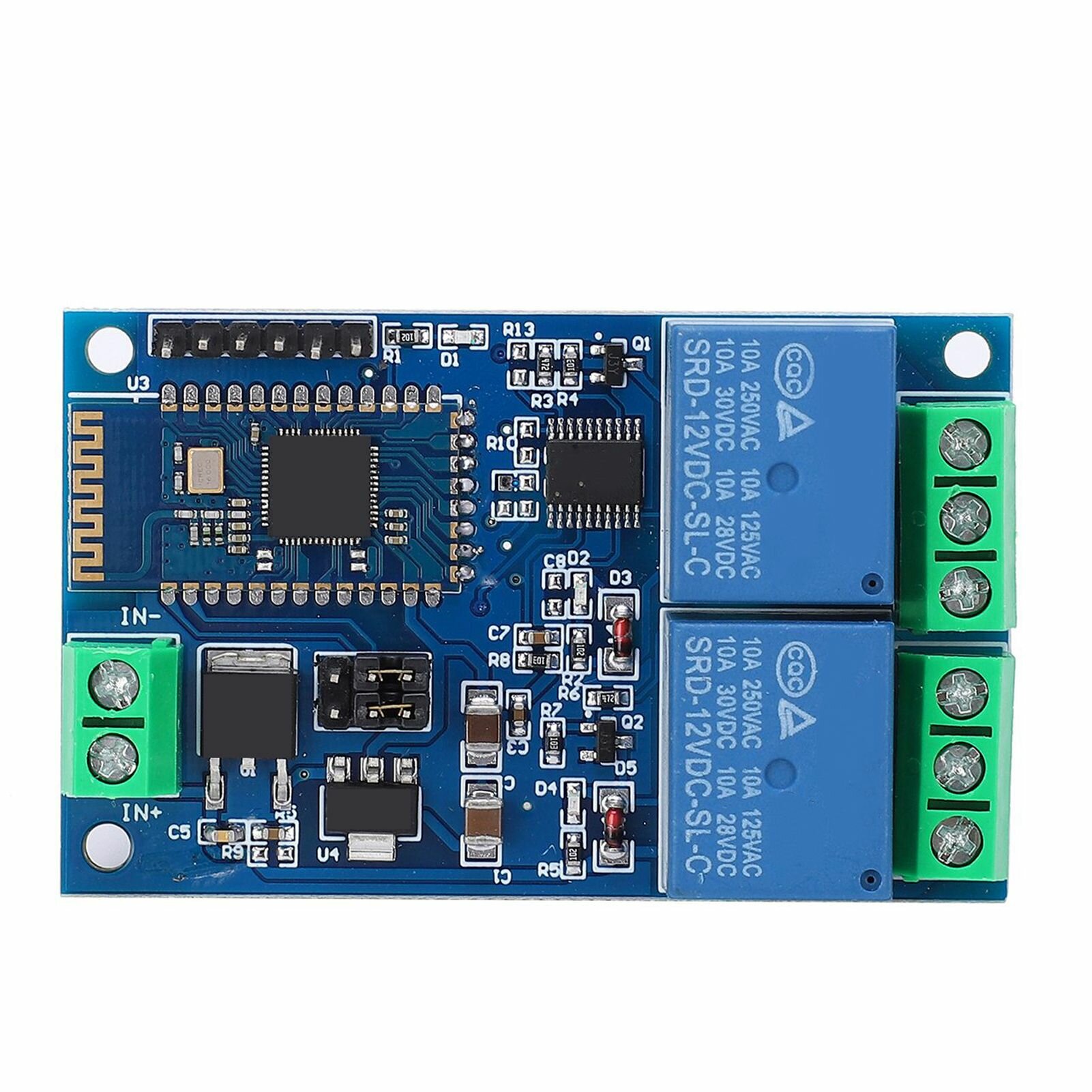 Двухканальный модуль реле Bluetooth пластиковый DC12V для дистанционного управления мобильным приложением