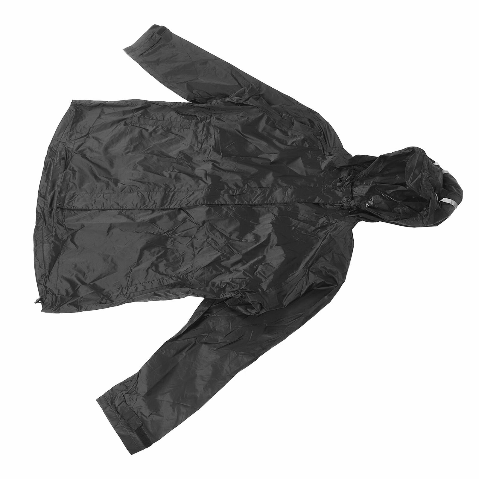 Мужская куртка-дождевик, светоотражающая, ветрозащитная, водонепроницаемая, ПВХ, с капюшоном, для пеших прогулок, скалолазания, велоспорта, рыбалки, L