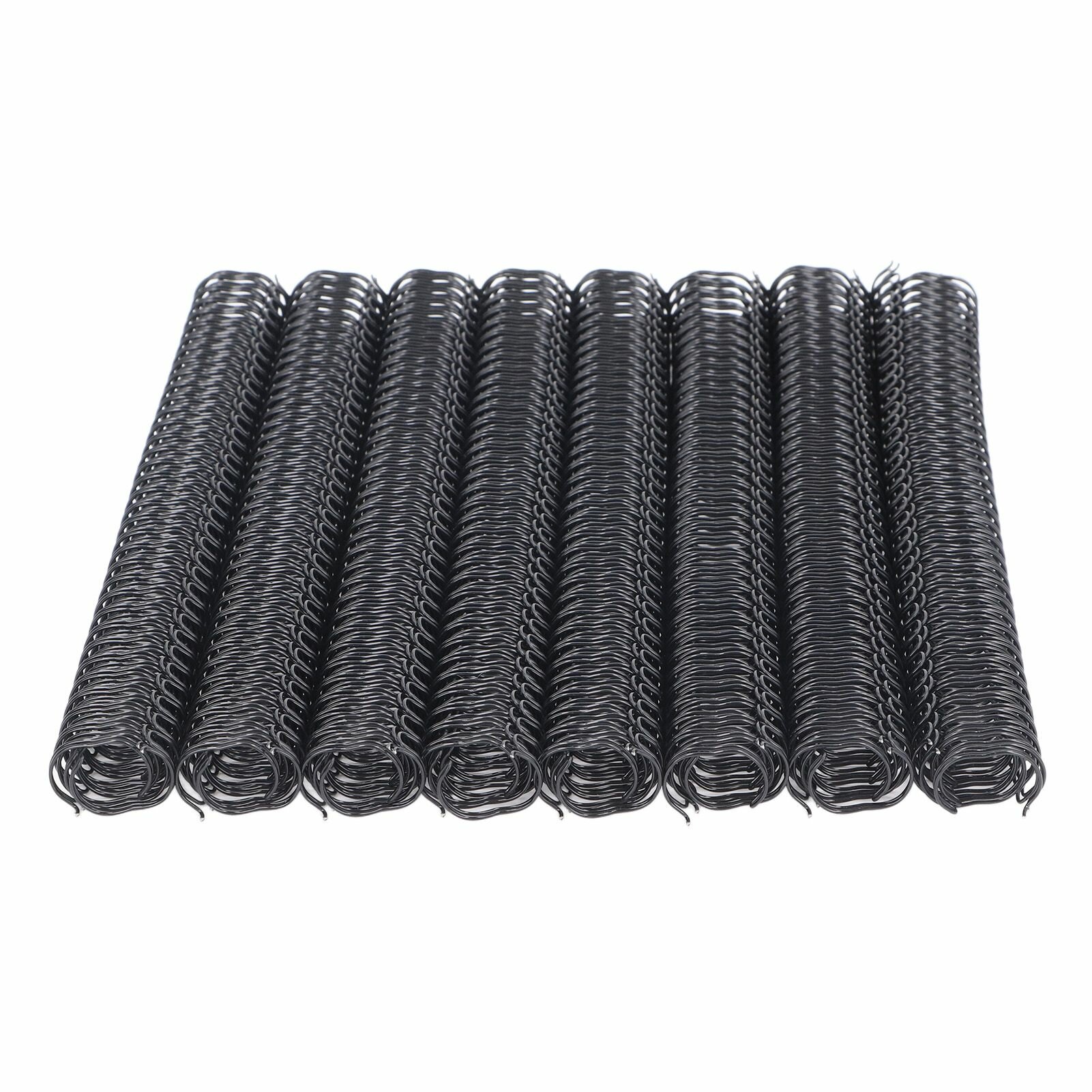 100 шт. Двойные петлевые проволочные переплетные корешки 9/16 дюйма 34 петли шаг 3:1 емкость 120 листов А4 спиральная переплетная катушка для студентов и коллег черная