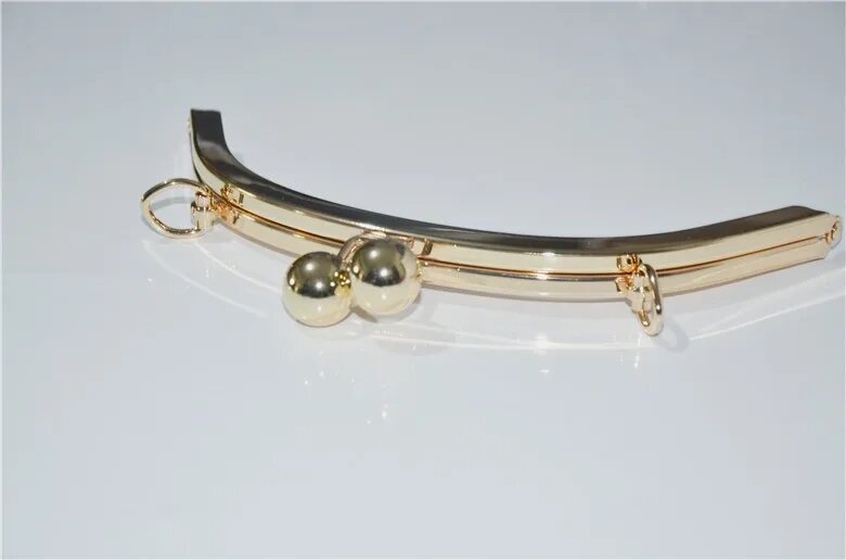 19.5cm Semicircle No Hole Screw Smooth Surface Ring Purse Frame DIY Coin Purse Kiss Lock Bag Hardware Accessories