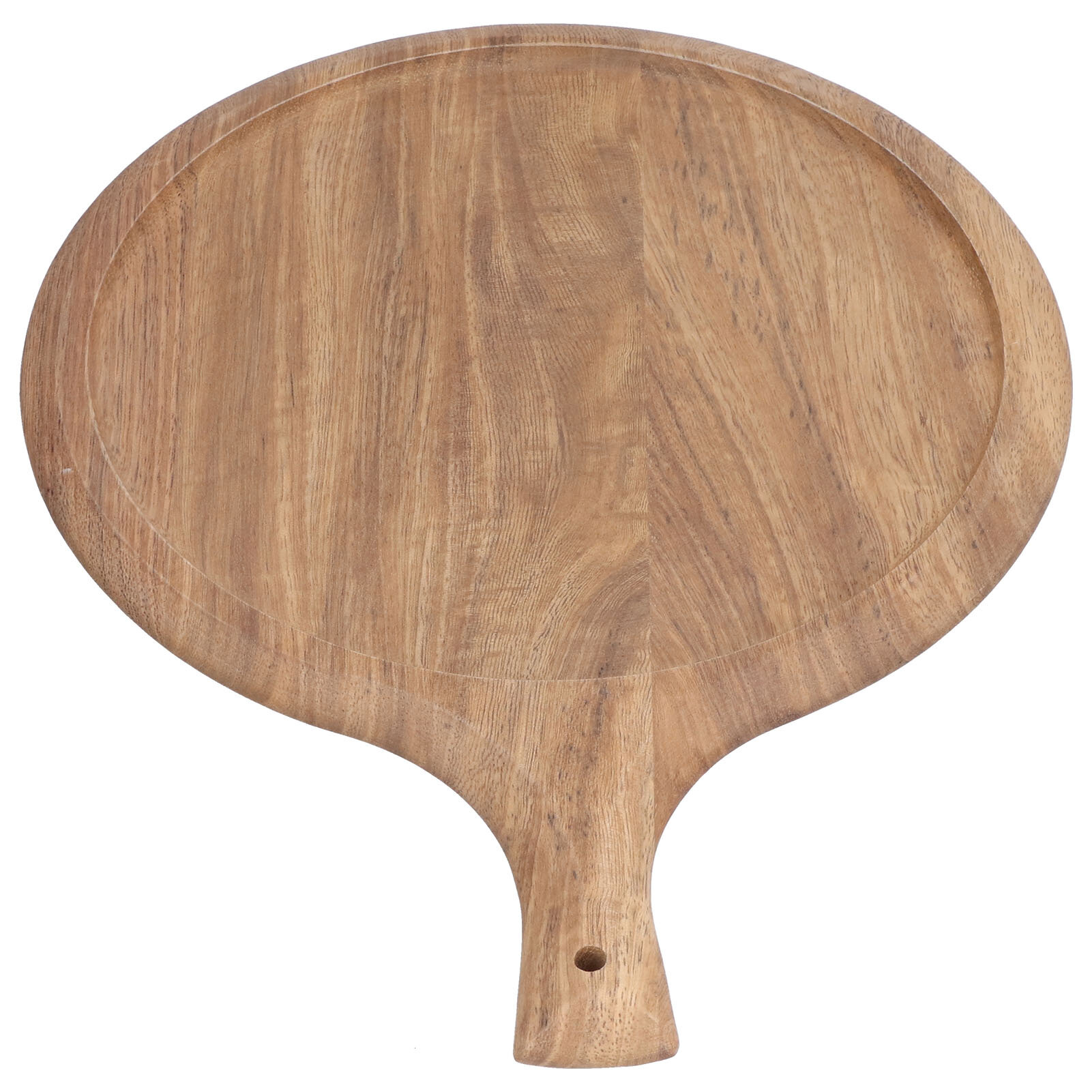 Деревянная пиццерийная поднос прочная круглая тарелка с ручкой для ресторана и отеля, 30см, 713г