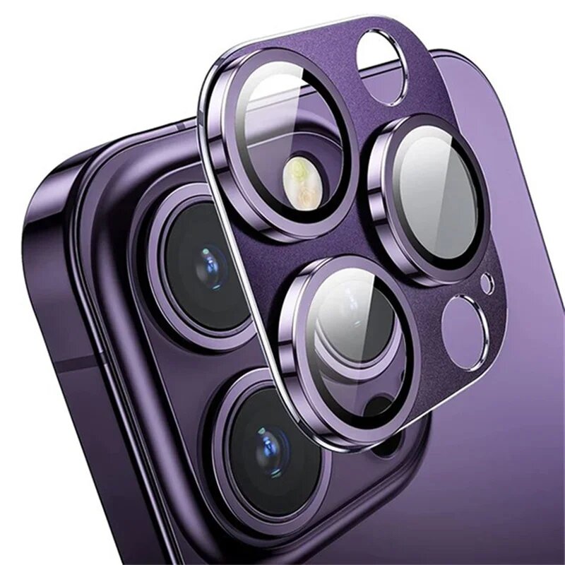 Для IPhone 16 Pro Max 16 Plus Металлическое защитное Фиолетовый, 14 Plus-14, Titanium Dark Purple