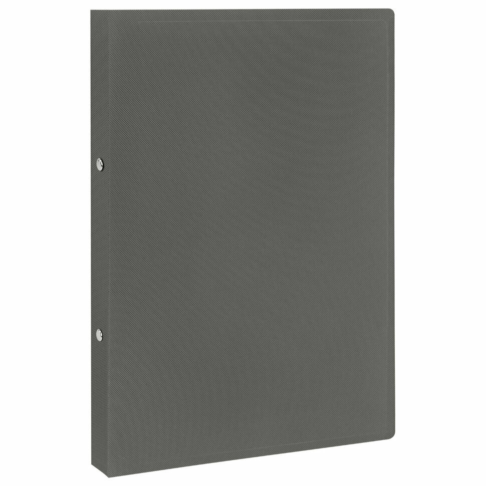 Папка на 2 кольцах А4 BRAUBERG PIXEL, 25 мм, серая, до 170 листов, 0,5 мм, 273034, 273034