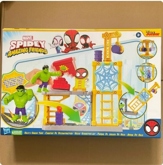 Hasbro Marvel Spidey and His Amazing Friends Toy Figure / Детский набор игрушек Человек-паук и его друзья, состоящий из 10 кукол, маску можно переворачивать вверх и вниз. Марвел