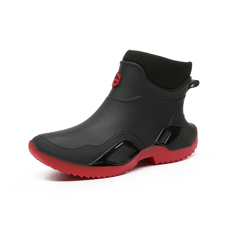Резиновые сапоги, универсальные короткие ботинки, теплые резиновые сапоги для пар, женские резиновые сапоги, подходящие для всех сезонов, нескользящие, водонепроницаемые, для рыбалки, работы и активного отдыха на природе.