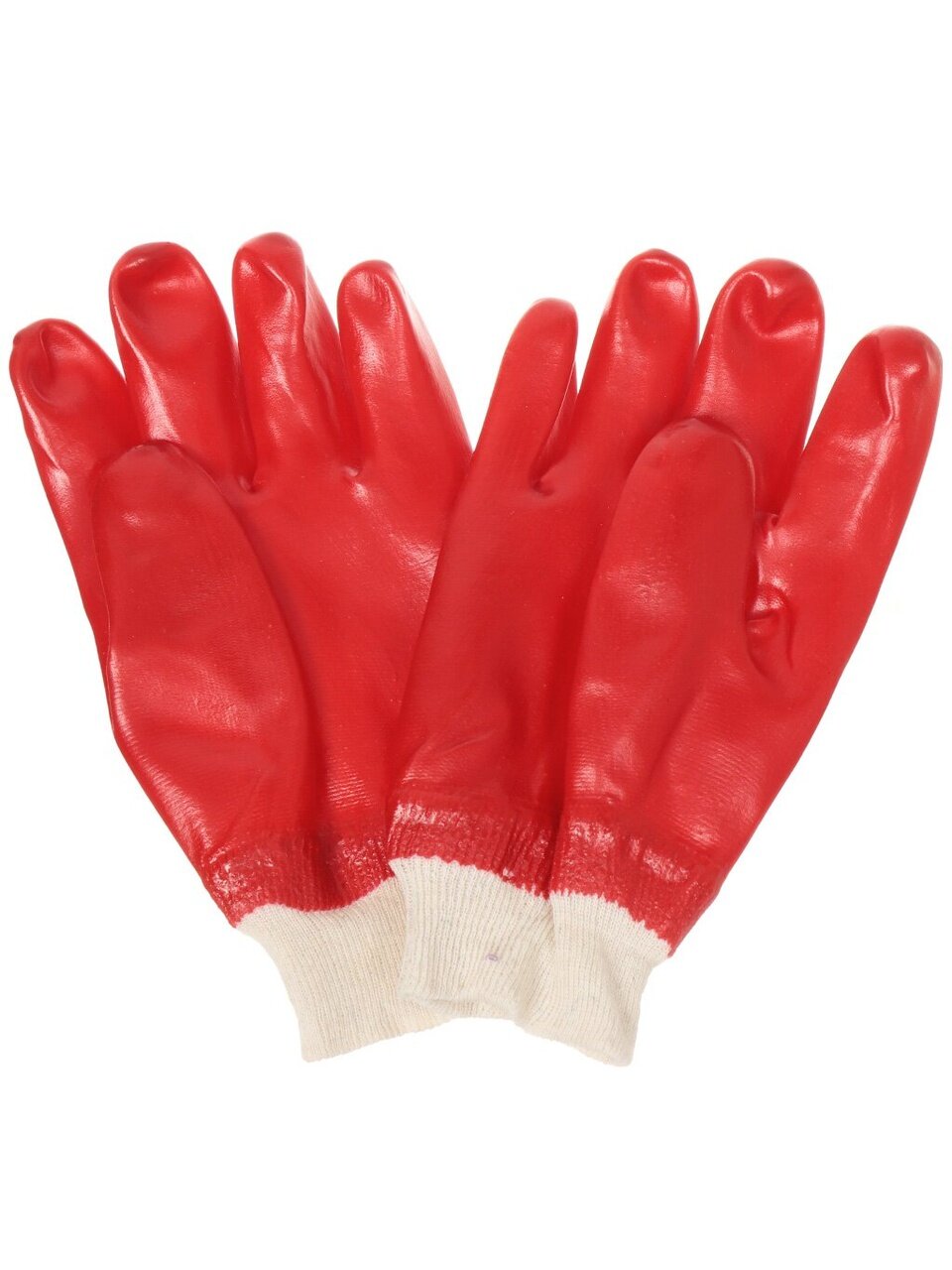 Перчатки маслобензостойкие, х/б, ПВХ покрытие, красная основа, Гранат люкс