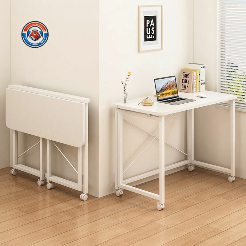 Складной столик для ноутбука на колесиках, лофт-стиль, 1005075 см, узкая подставка с фиксаторами, мобильный компьютерный стол для дома и офиса