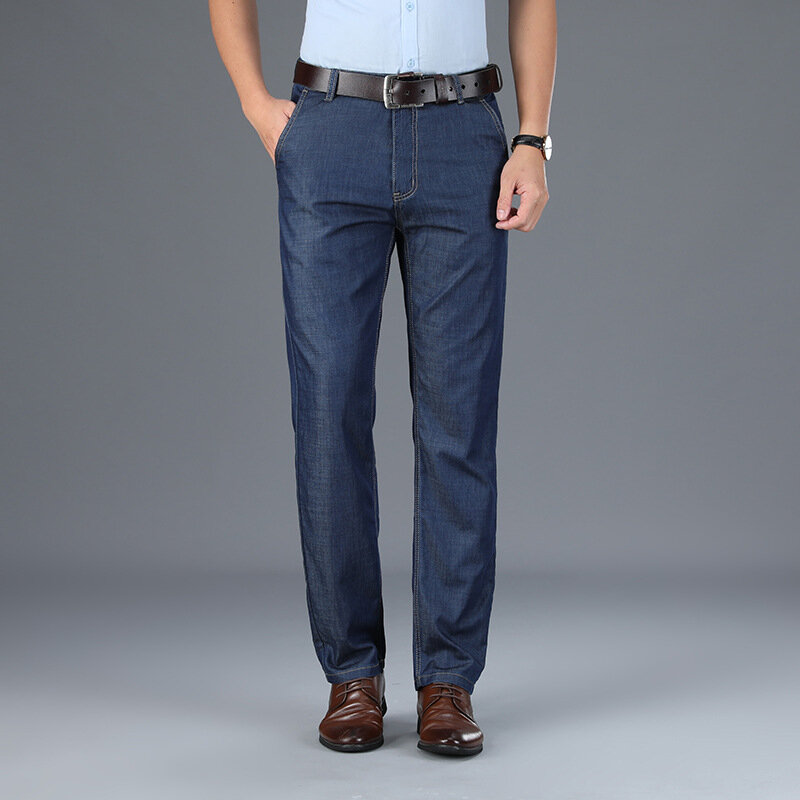 Мужские джинсы Чистый цвет / прямые B1, LI Mall талии_30