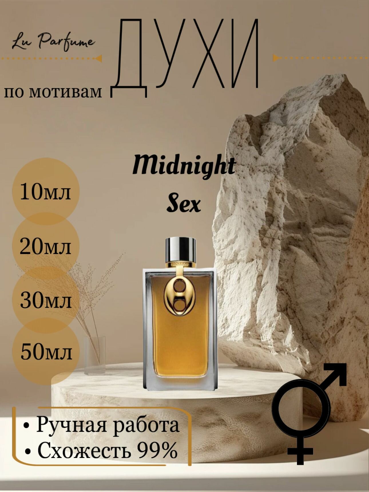 Духи ручной работы по мотивам 'Midnight Sex', для мужчин и женщин Lu Parfume