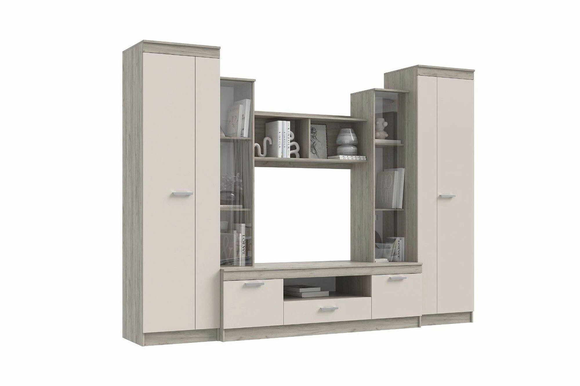 Гостиная Атлантида 6 (Кашемир, Дуб Крафт серый)