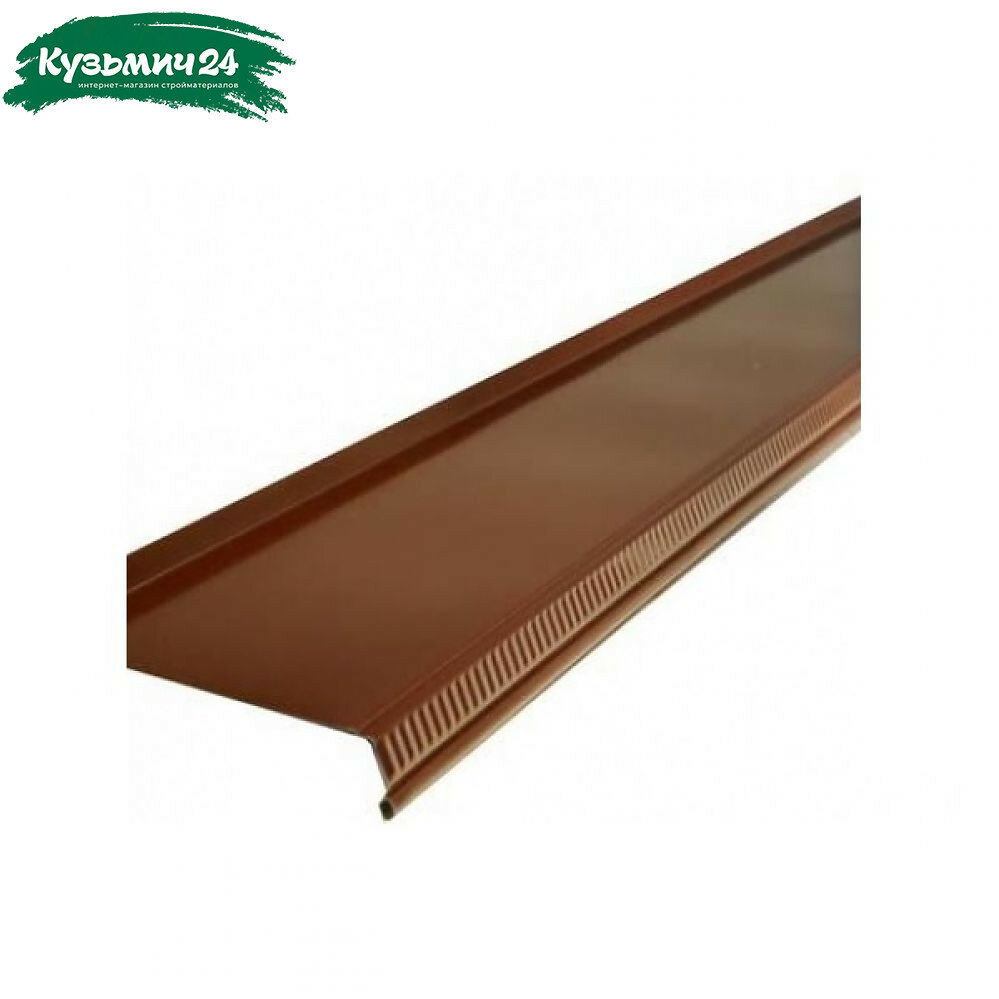 Отлив металлический коричневый с рисунком 2000х190 мм