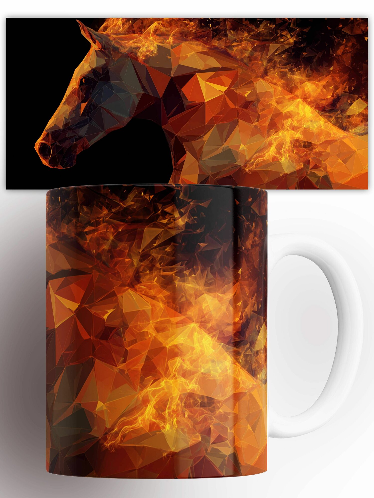 Кружка Новогодние Лошади 330 мл