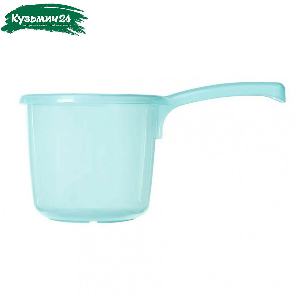 Ковш Бытпласт пластиковый, эргономичная ручка, для наливания жидкостей и разлива супов, 1.3 л
