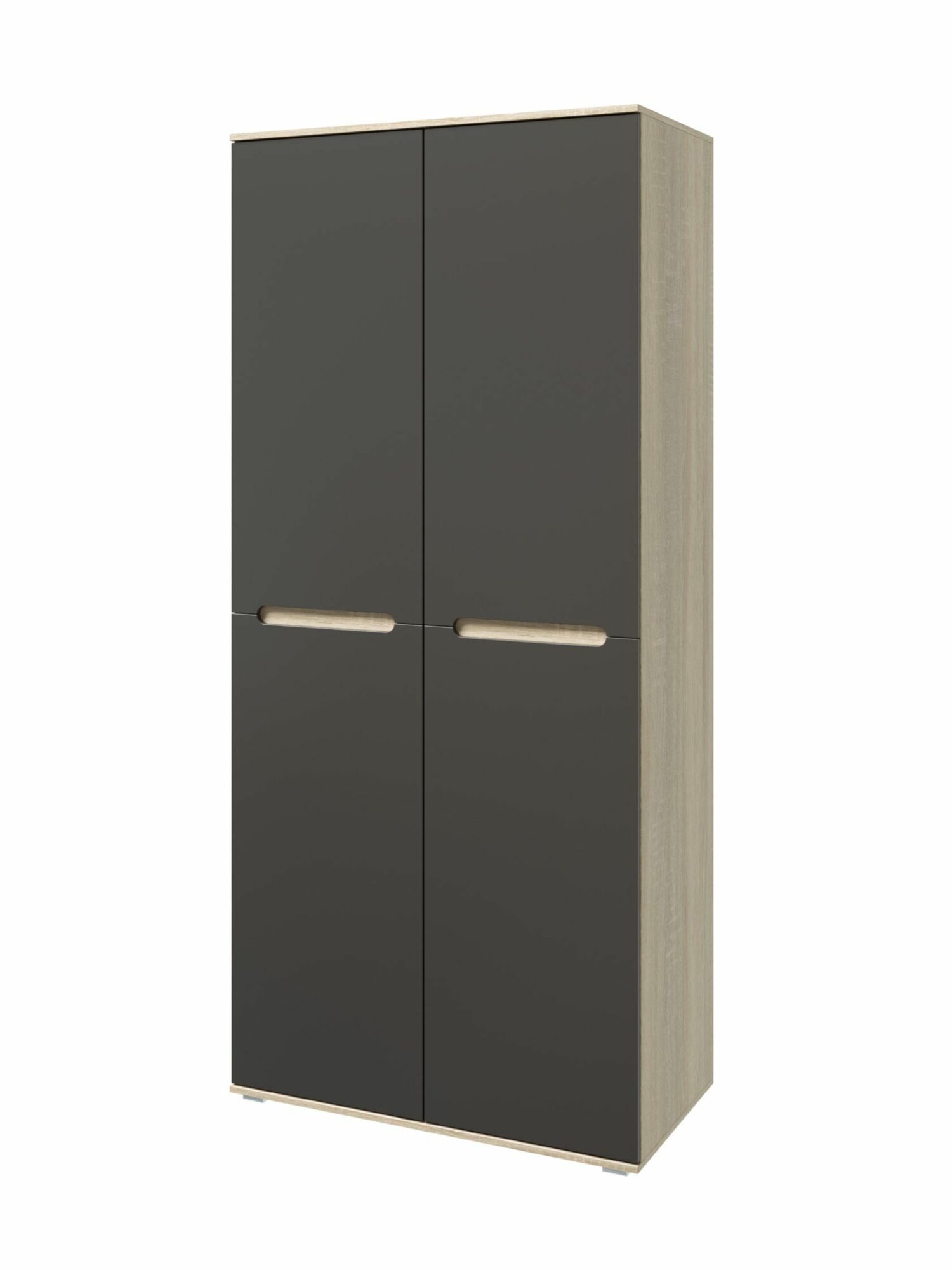 Шкаф Ким 2-ств. 1000х2236х524 (Графит софт/сонома) МИФ