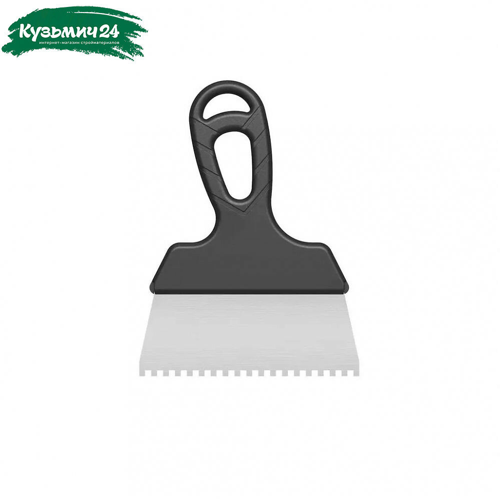 Шпатель зубчатый Акор Эксперт 421 00 150, нержавеющая сталь, пластик, 4х4 мм, 150 мм, 2 шт