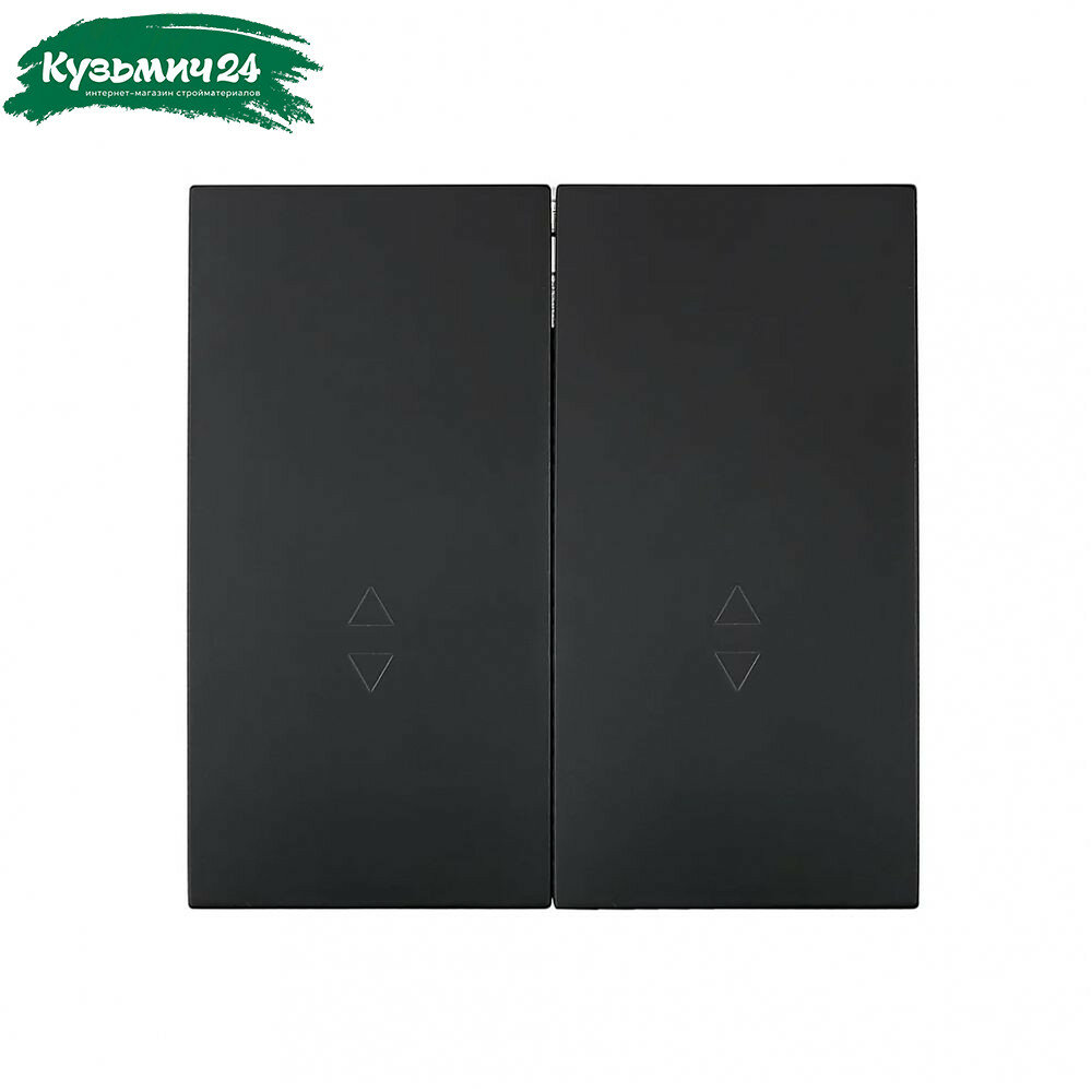 Выключатель проходной двойной Lezard Zima 704-4288-106QC встраиваемый, черный бархат