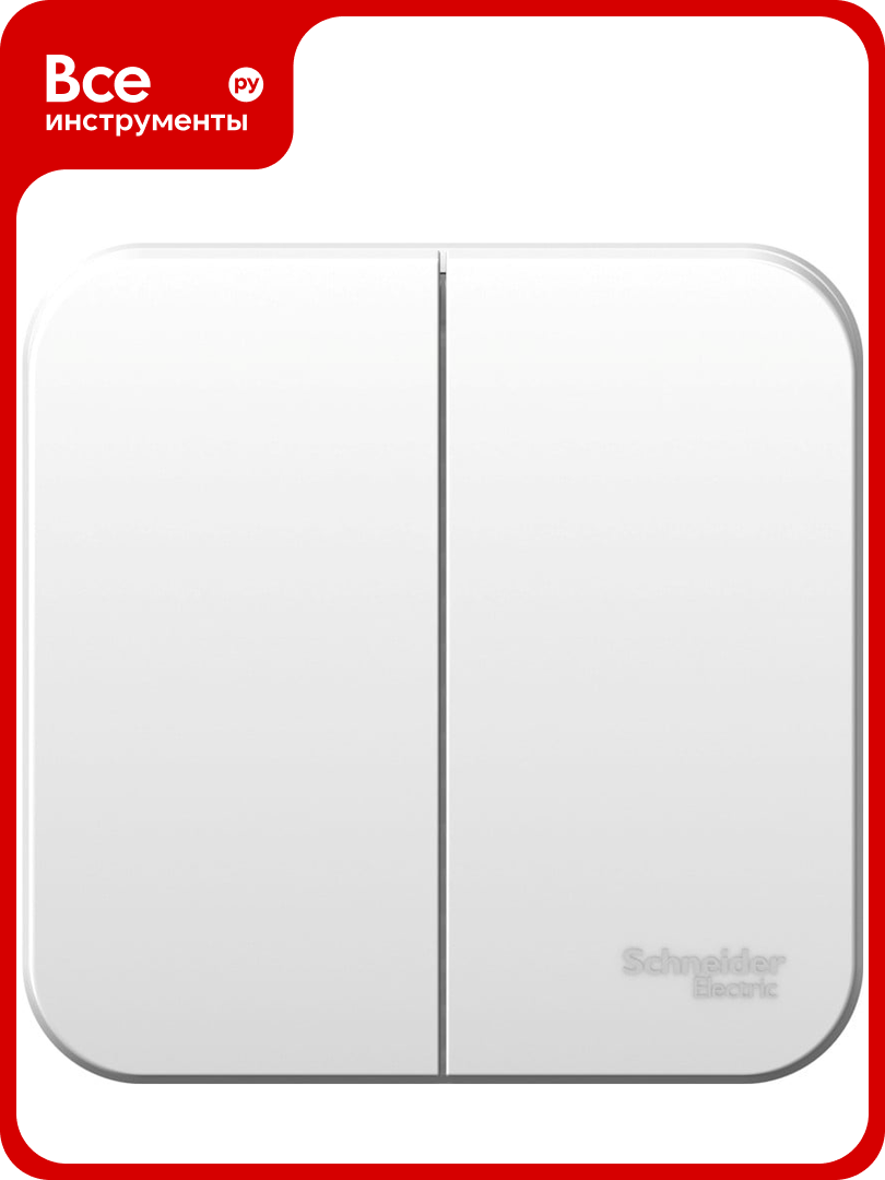 2-клавишный выключатель Systeme Electric Blanca наружный, Белый, 6А, 250В SE BLNVA065001