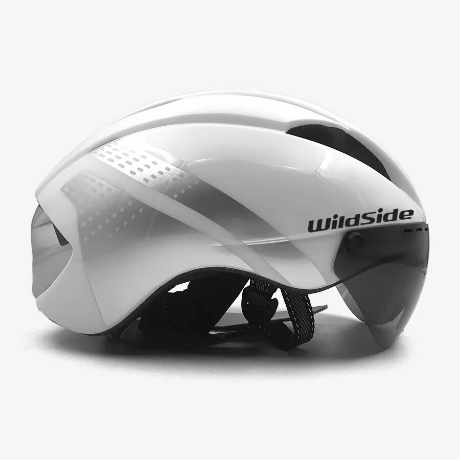 Аэро шлем WildSide белый, L 57-61см, линза white silver