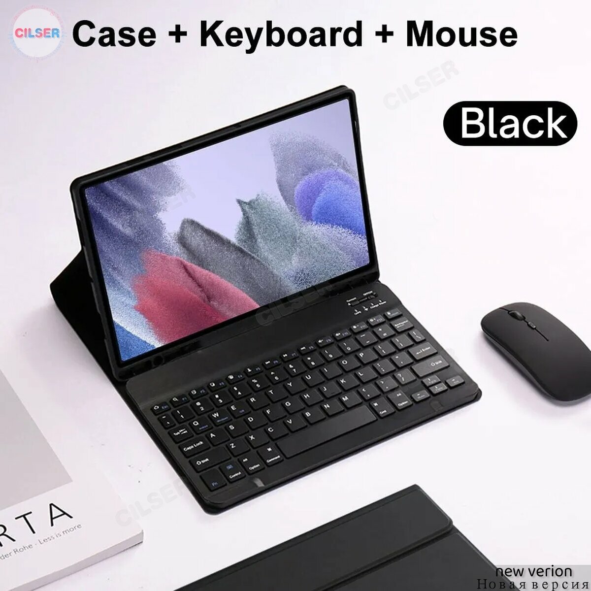 Чехол с русской клавиатурой для Samsung Galaxy Tab A7 Lite 8,7 дюйма, SM-T220/T225/T227 с Bluetooth-мышью