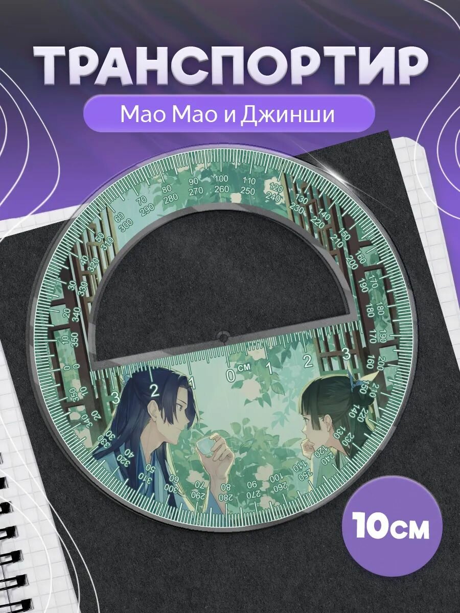 Транспортир школьный Монолог фармацевта Мао мао и Джинши