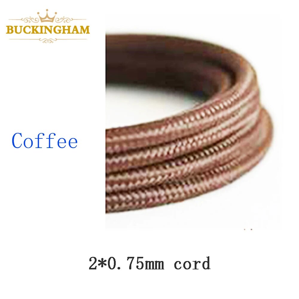 Винтажный электрический провод 2х0,75 мм W13 Коричневый, 2m