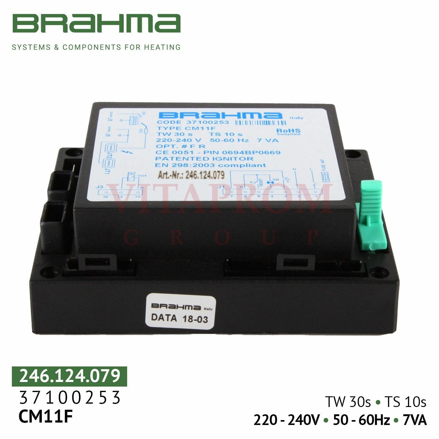 Блок управления горением Brahma CM11F, 37100253