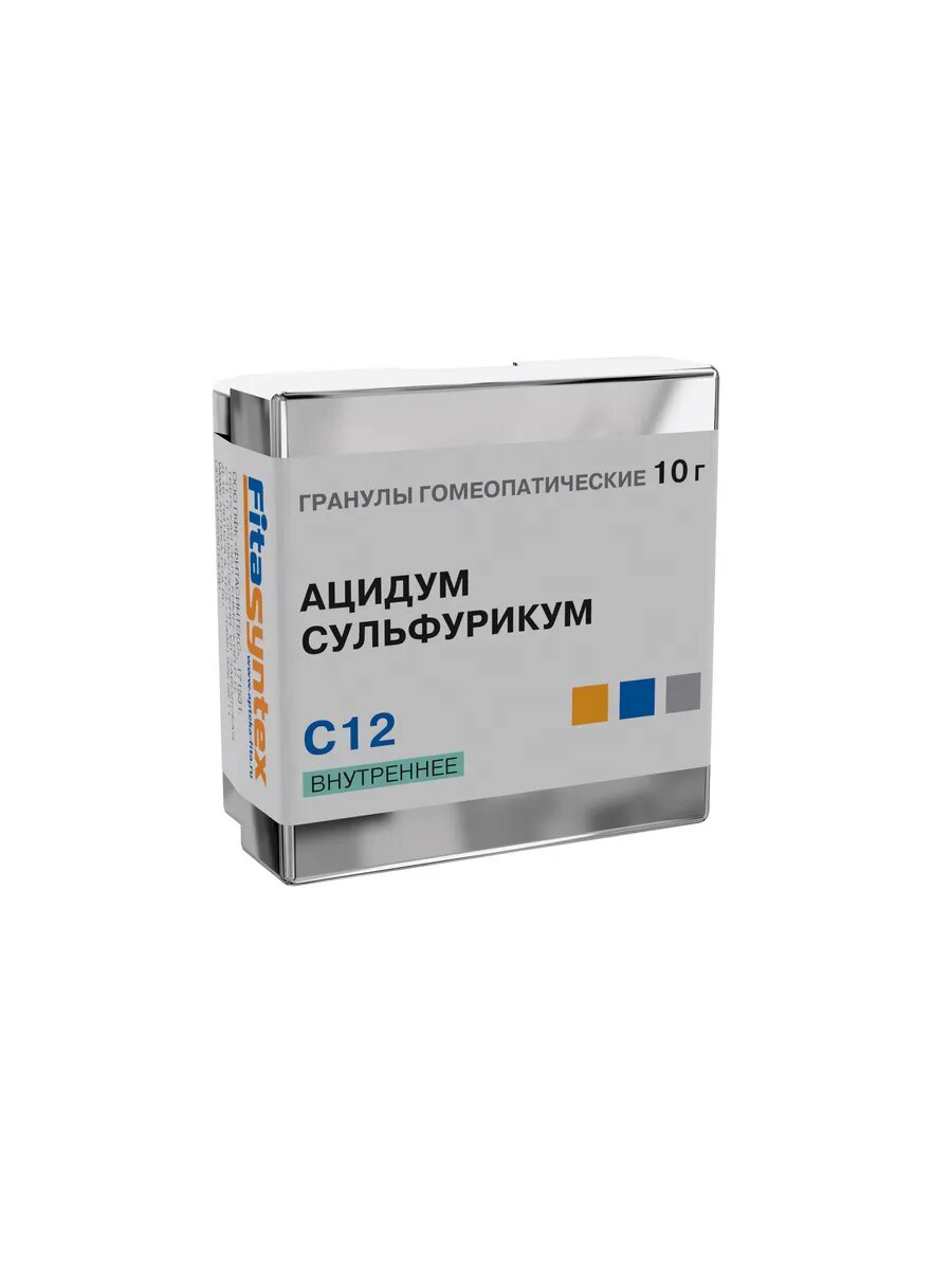 Ацидум сульфурикум С12, гранулы гомеопатические, 10 грамм , Фитасинтекс