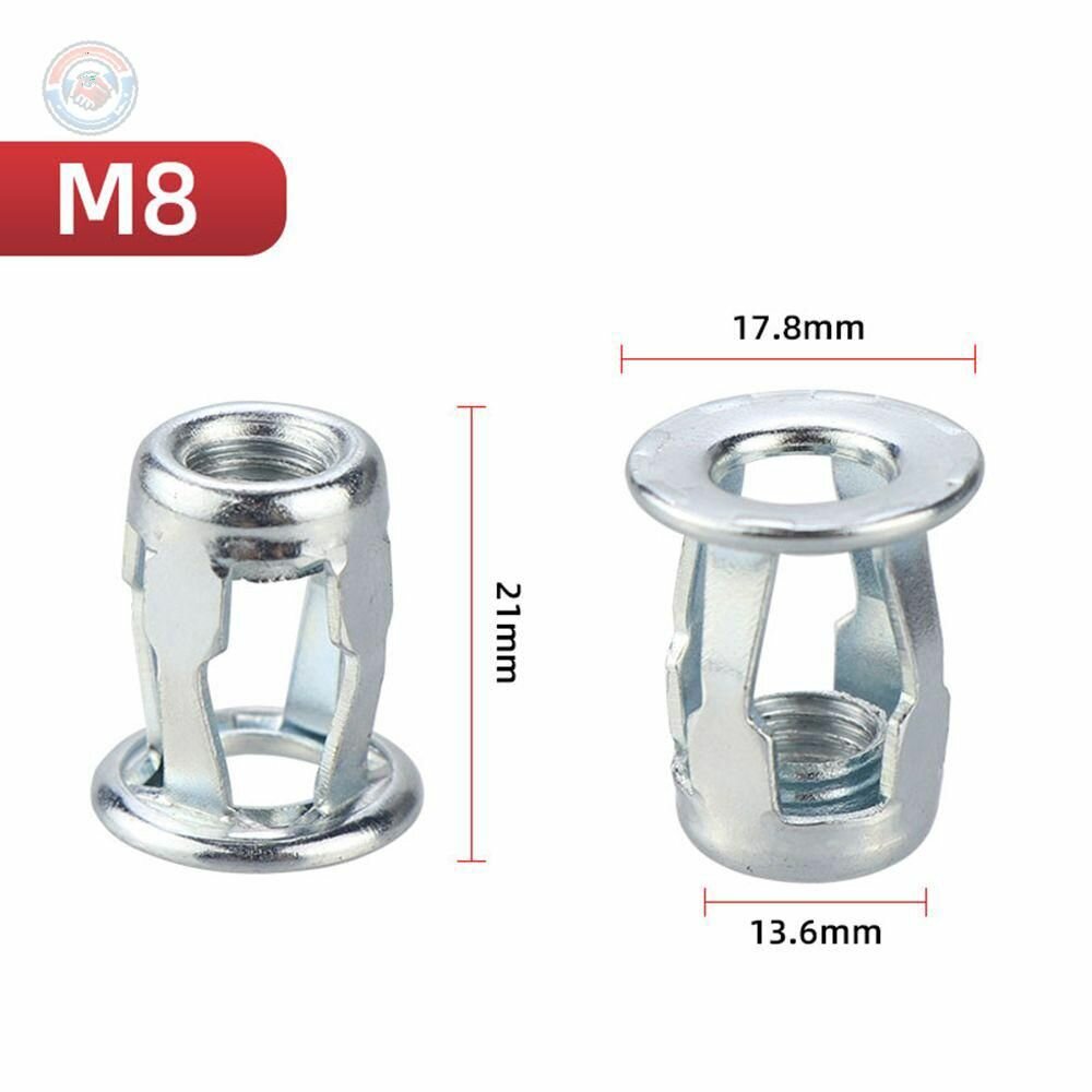 Лепестковые заклепки анкерные для гипсокартона, стальные расширяющиеся дюбеля-гайки, комплект 20 шт для крепления штор, ламп, полок и декора