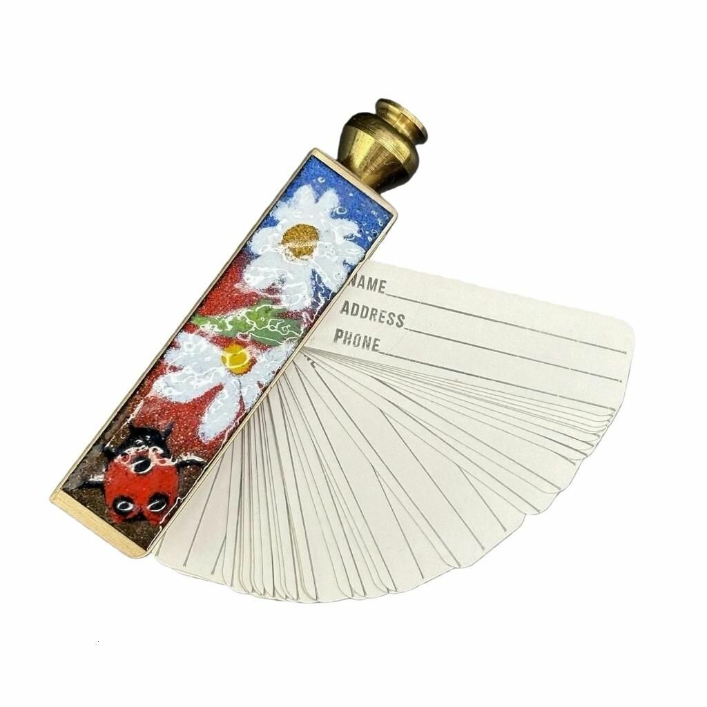 Телефонная книга с эмалевым цветком-B