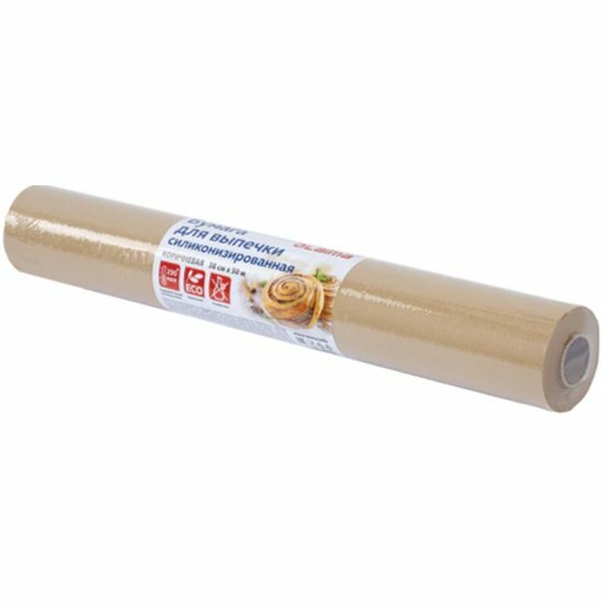 Бумага для выпечки силиконизированная Laima , пергамент 38 см х 50 м, цвет коричневый, CH, 609585 (609585СН)