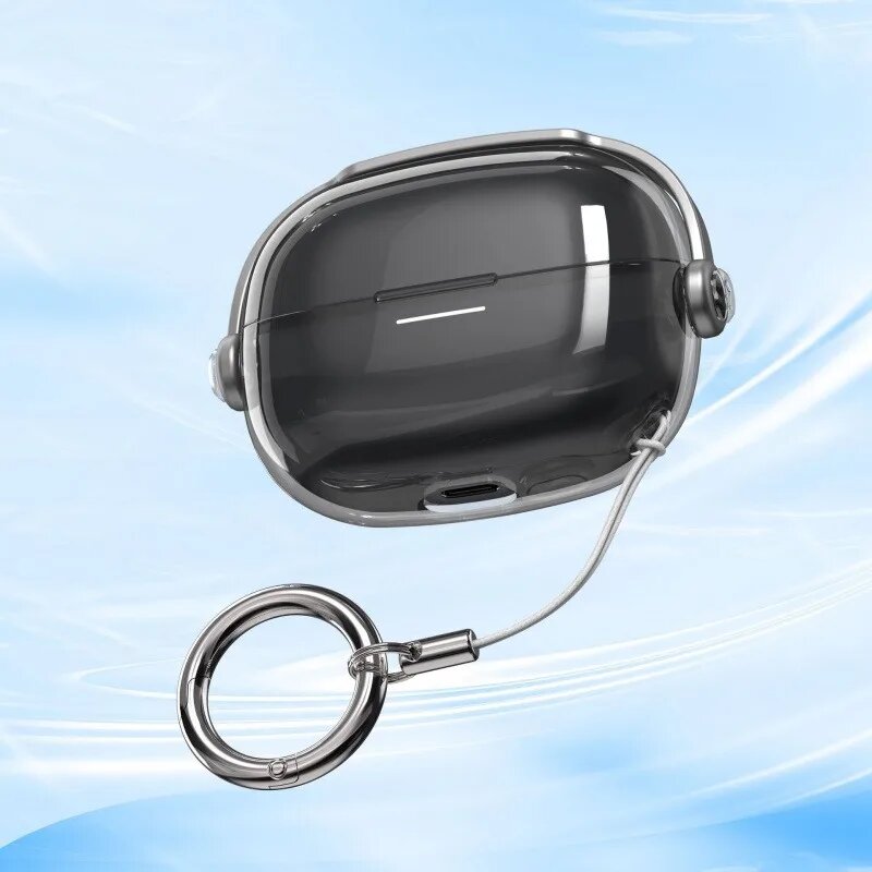 Прозрачный чехол с пряжкой для Redmi Buds 4/5/6 Pro Buds 6pro, Translucent Black