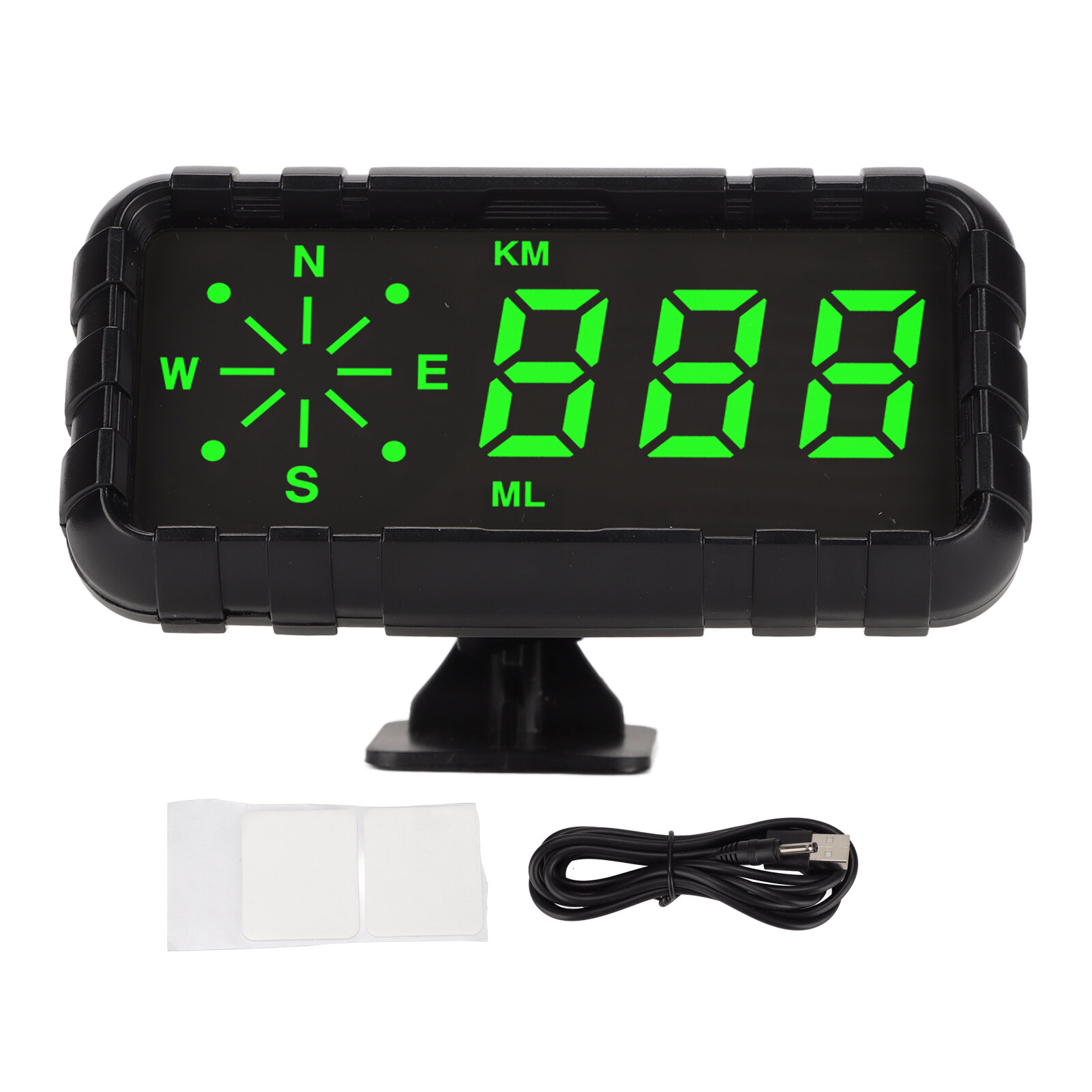 GPS HUD Universal Speed Alarm USB Power Supply Green Font KMH MPH Switching for Cars