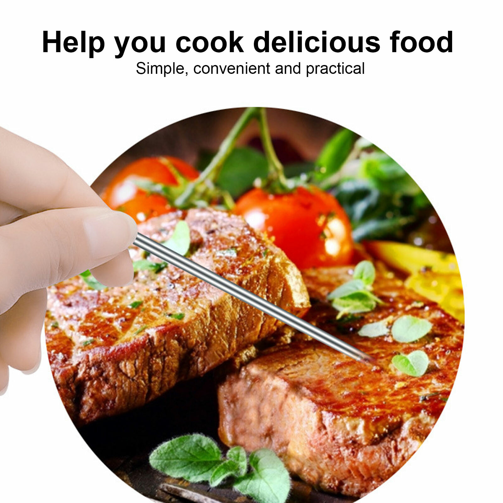 Беспроводной электронный цифровой термометр для мяса с зондом для приготовления барбекю на гриле, домашней кухни