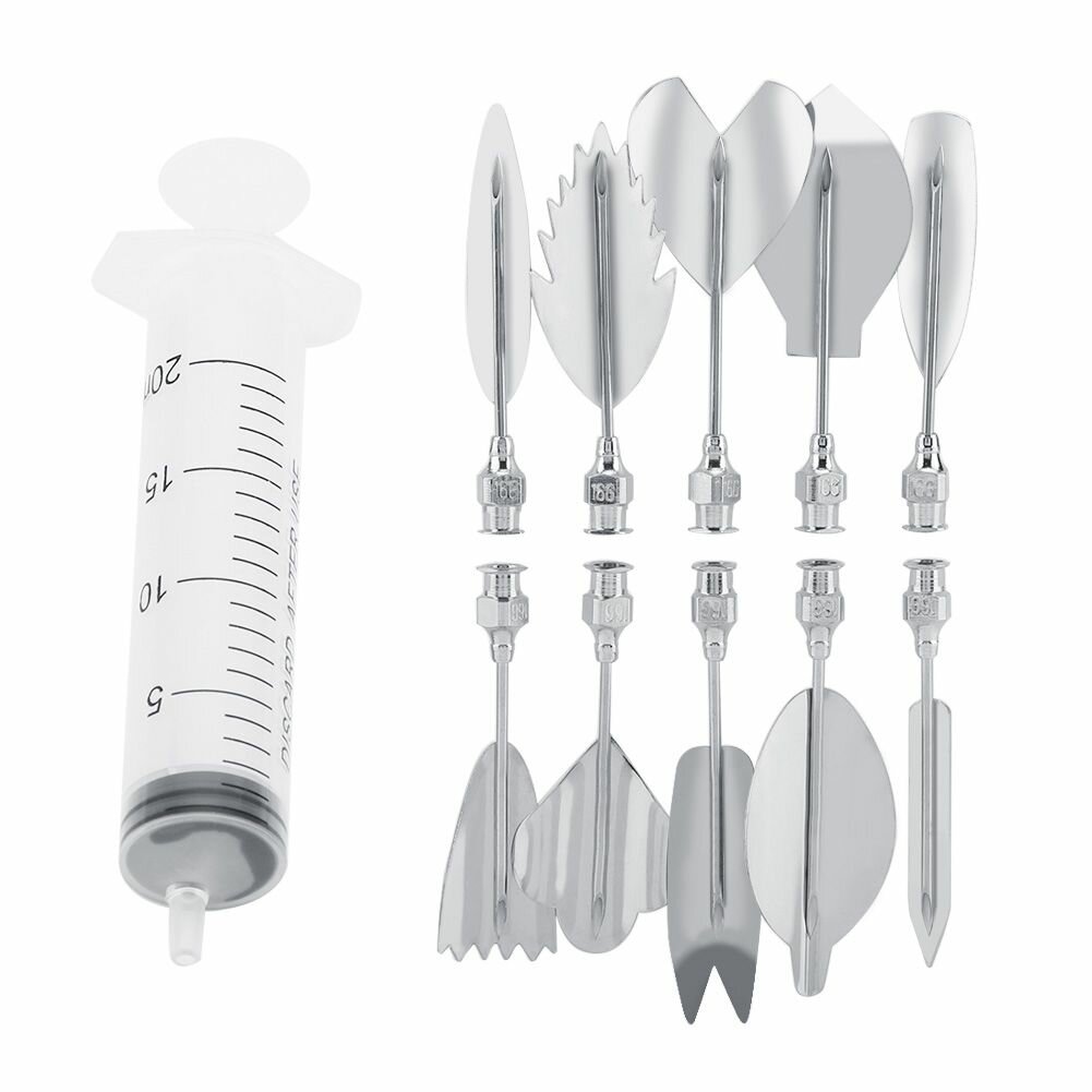 3D-формы для желе из желатина, нержавеющая сталь, игла для пудинга, шприц, инструмент для украшения торта, средний размер
