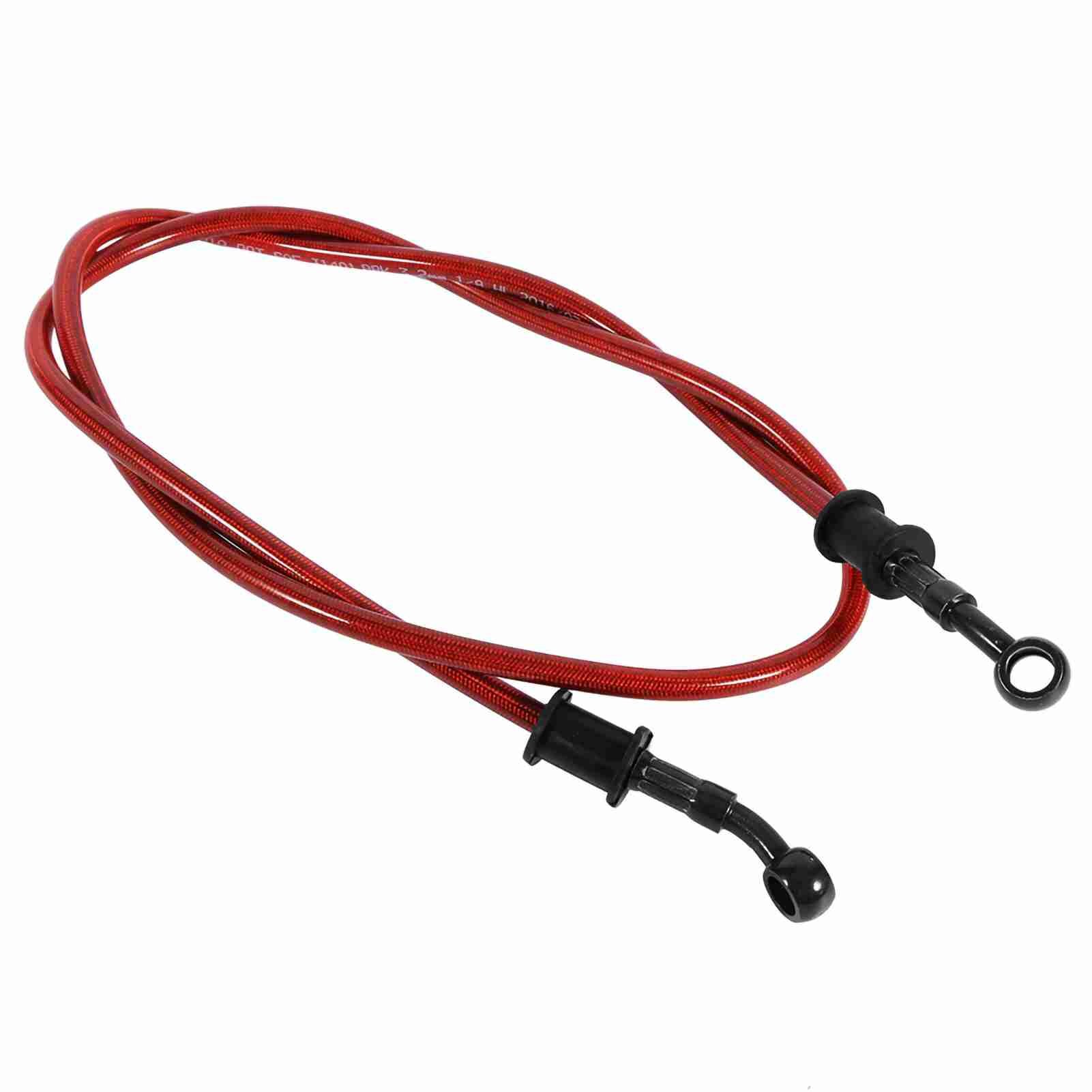 60cm Motorcycle Motocross Braided Steel Brake Clutch Oil Hose Line Pipe Red
