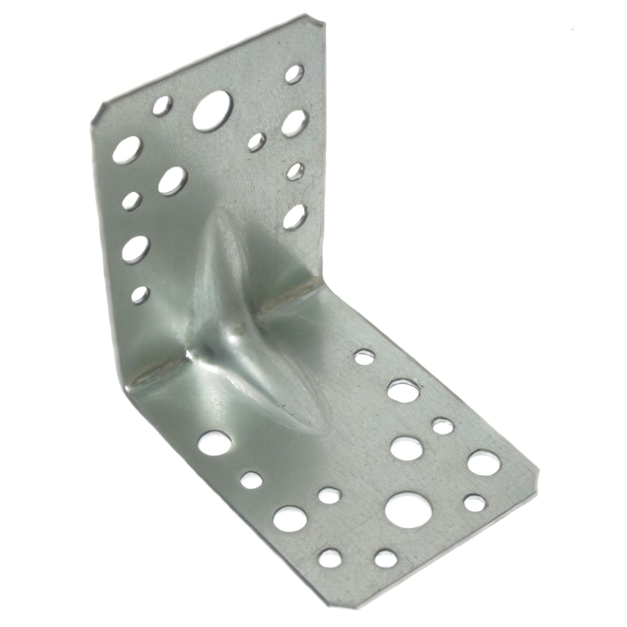 Уголок крепёжный усиленный, 90x90x65 мм, оцинкованная сталь, 1 шт