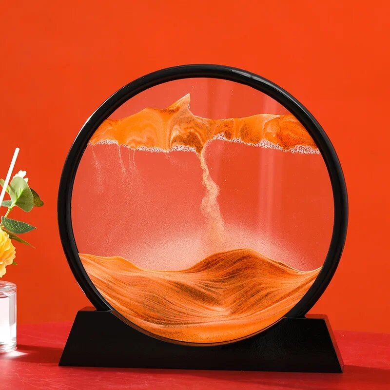 3D Песочные часы 12 дюймов Оранжевый, 12-inch solid wood, Yellow