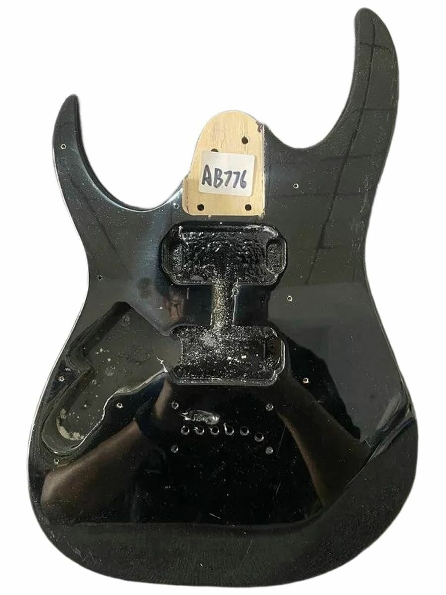 AB776 Незавершенный корпус 6-струнной электрогитары для левшей, мини- и трэвел-модель, звукосниматели HH, струны сквозного крепления, для самостоятельной сборки.