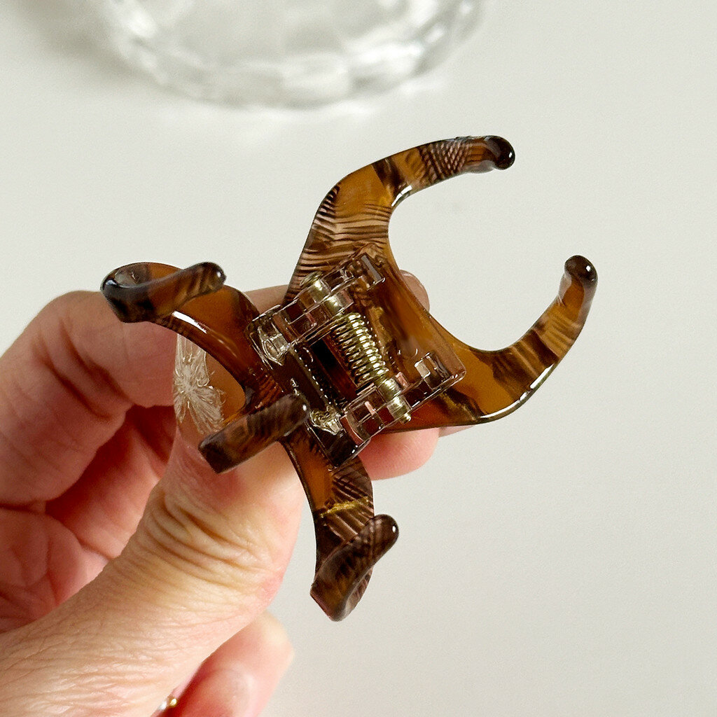 Зажим для волос премиум качество маленький брошка для волос изящный универсальный модный аксессуар для женщин белый кофе