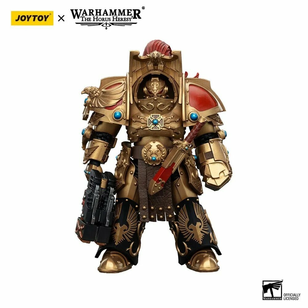 Подвижная фигурка JOYTO Warhammer The Horus Heresy 1/18 Legio Custodes Aquilon Terminator Squad Aquilon with twin-linked Adrathic Destructor Подарочные модели