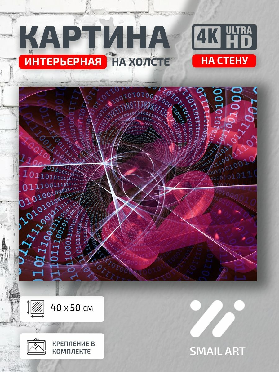 Картина на холсте интерьерная 40 на 50 на стену Числа Abstract для спальни абстракция декор