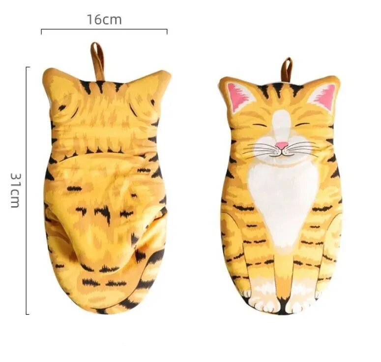 Прихватка рукавица для кухни 1 шт. Рыжий котик