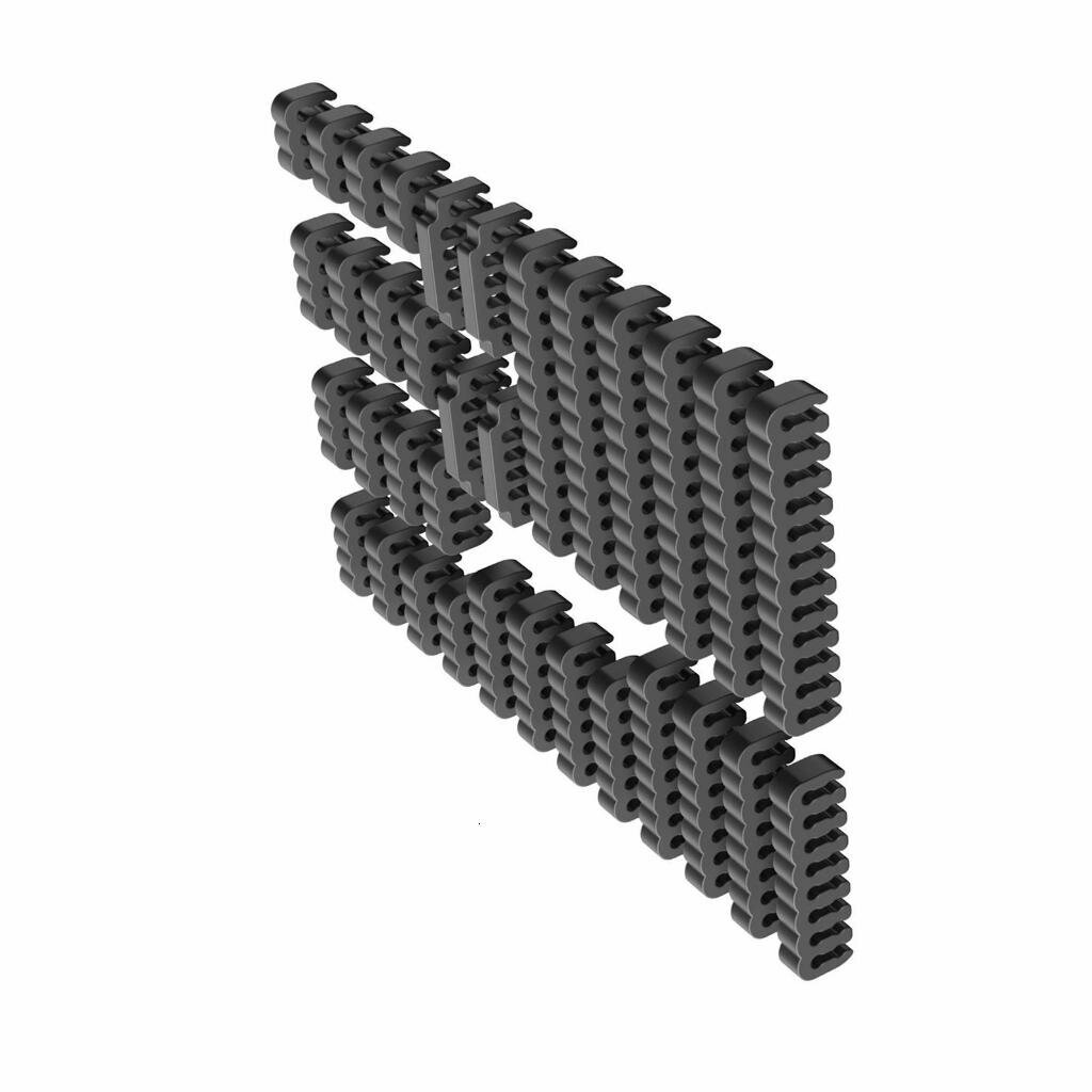 Набор акриловых гребней для управления кабелями, Черный