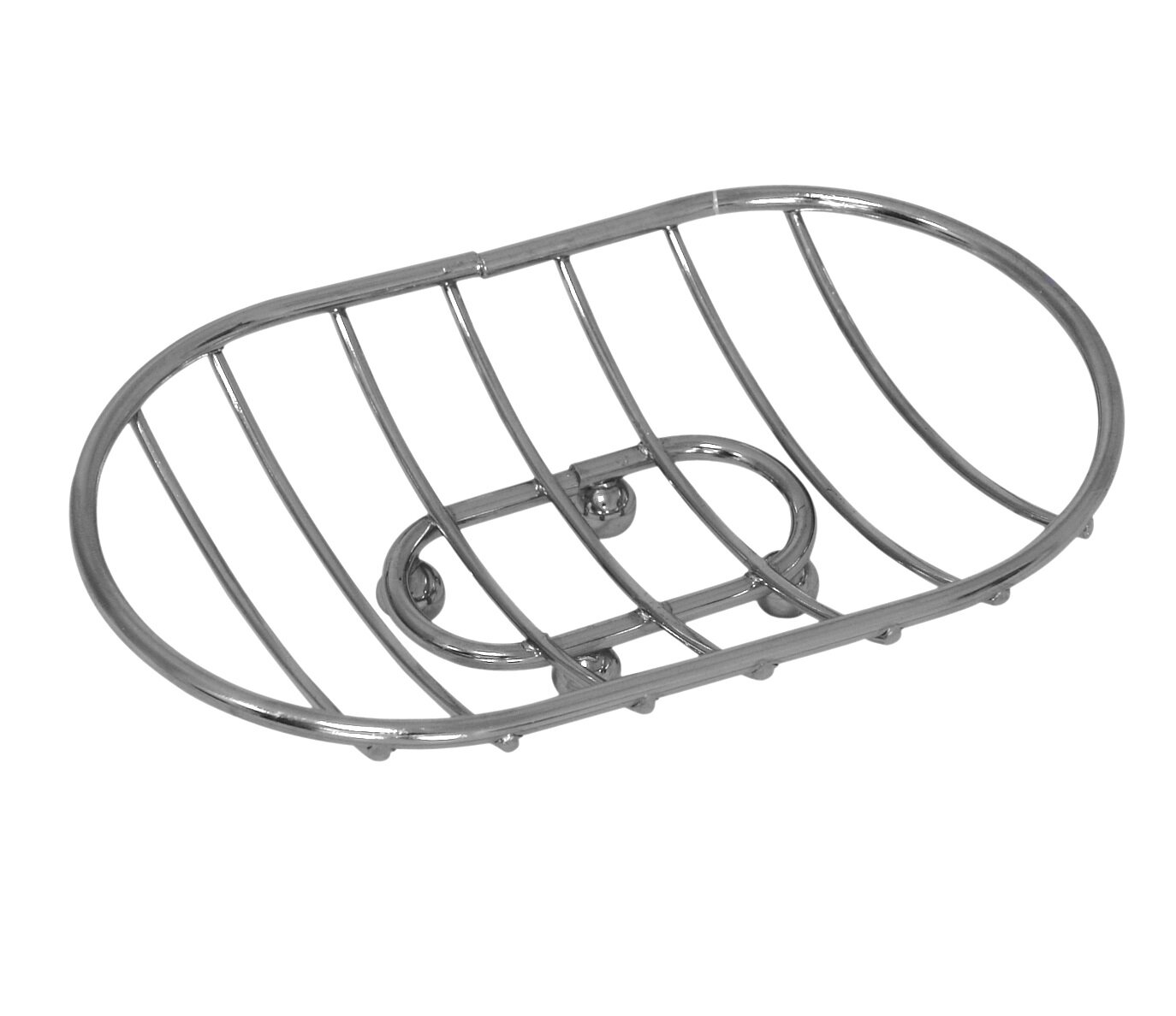 Мыльница рыжий КОТ, 14х3х9.2 см, хромированная, металлическая