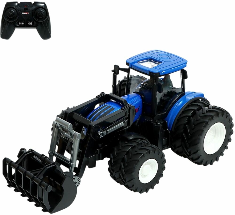 Трактор детский "Фермер" на радиоуправление с подсветкой, игрушечная масштабная модель транспорта для детей