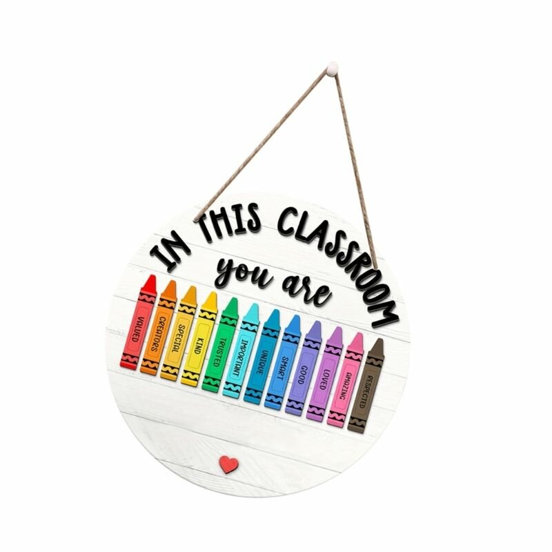 Деревянный список классных комнат, украшение входной двери, деревянное круглое с логотипом, номер дома