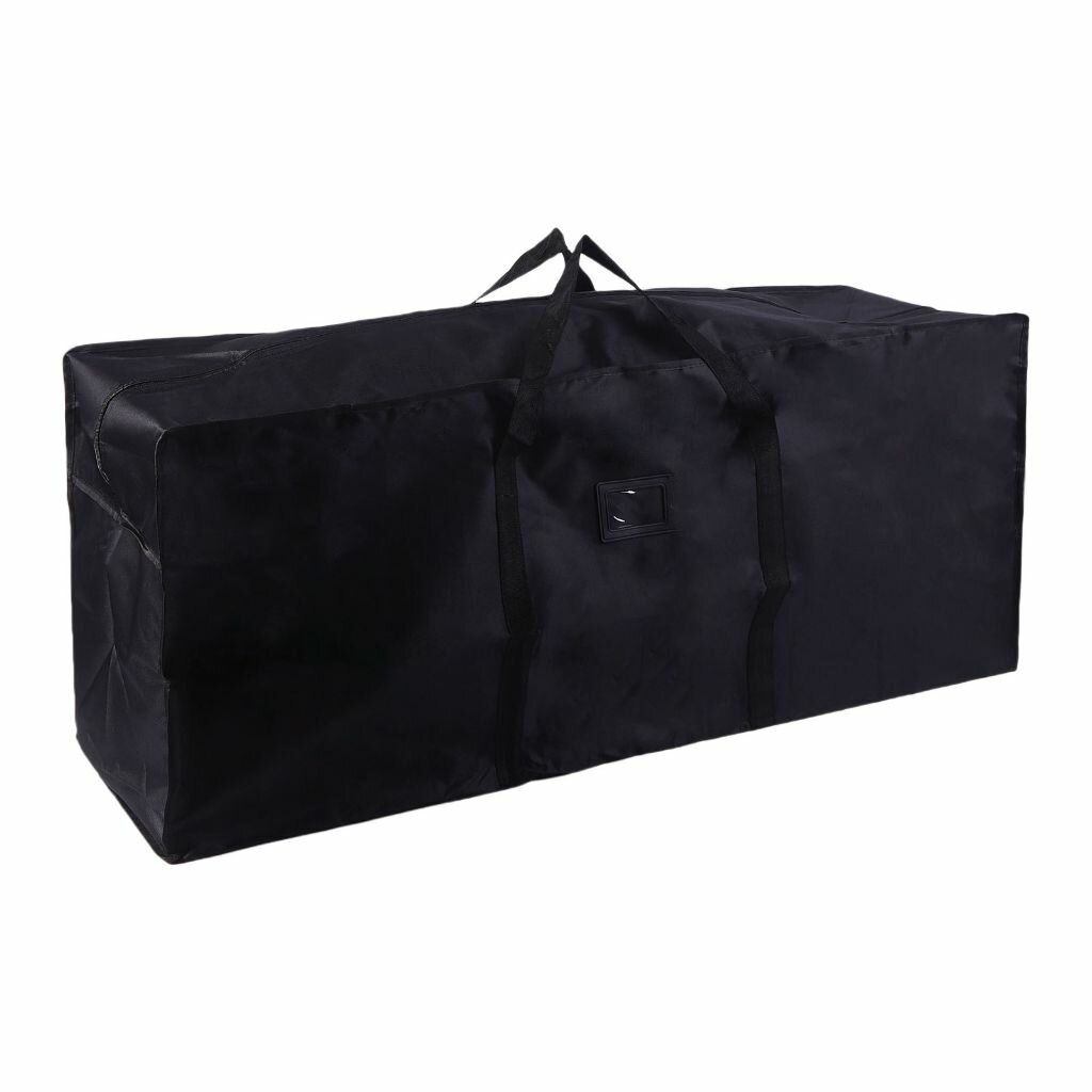 Прочный чехол для хранения подушек для садовой мебели из оксфордской ткани для повседневного использования на улице, Черный