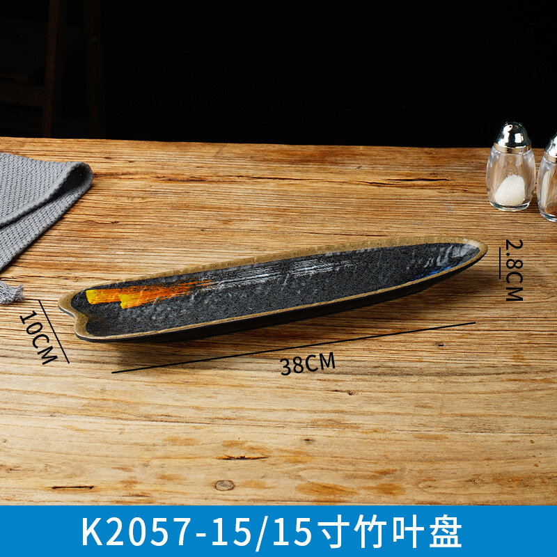 Меламиновая тарелка Суши тарелка Длинная тарелка Прямоугольная тарелка для закусок Тарелка для барбекю Имитация фарфора